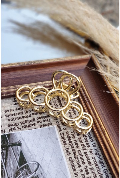 ÇLK Accessories Halka Metal Mandal Toka Gümüş ÇLK Accessories Halka Metal Mandal Toka Gümüş