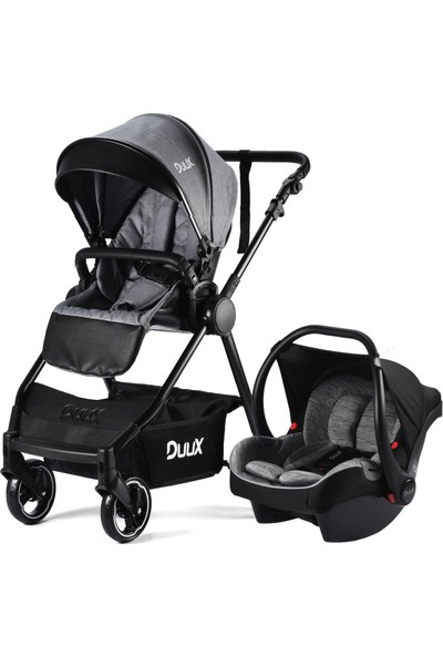 Duux Newport Travel Sistem Bebek Arabası Siyah Gri