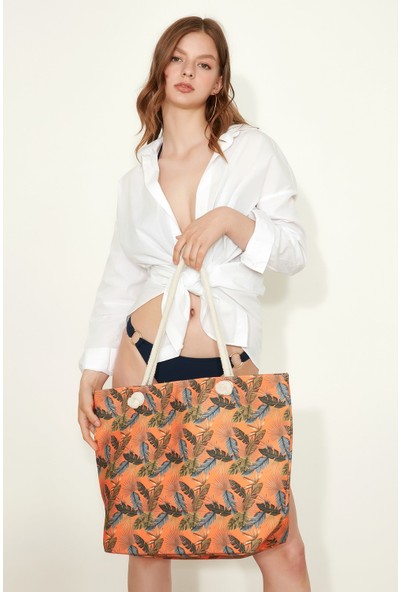 C&city Y2670-20 Kadın Plaj Çantası Çok Renkli