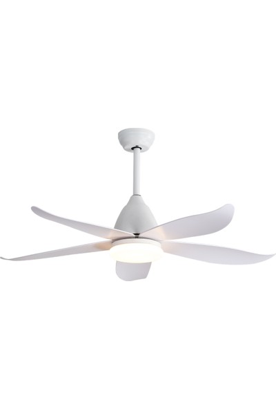 Dekorfan LED Aydınlatmalı Uzaktan Kumandalı Beyaz Tavan Vantilatörü DKF-502