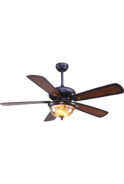 Dekorfan Aydınlatmalı Uzaktan Kumandalı Kahverengi Tavan Vantilatörü DKF-503