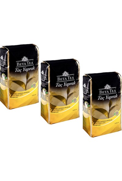 Beta Tea Taç Yaprak Türk Çayı 1 kg x 3 'lü