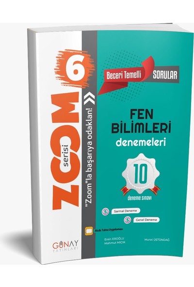 Günay Yayınları 6. Sınıf Zoom Fen Bilimleri 10 Lu Deneme Sınavı