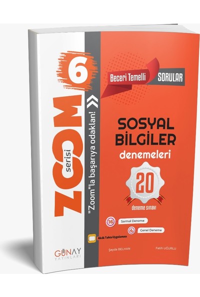 Günay Yayınları 6. Sınıf Zoom Sosyal Bilgiler 20 Li Deneme Sınavı