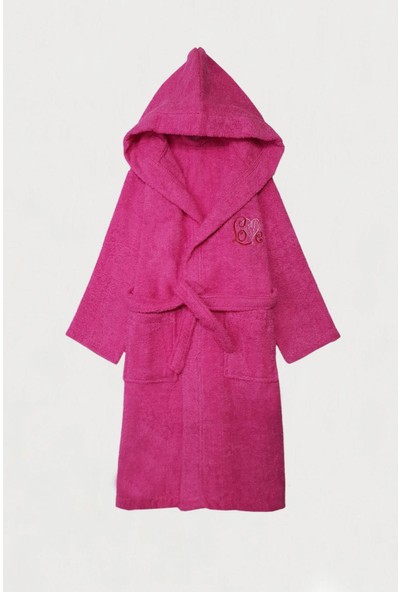 Eflatun Fuşya Pembe Kapüşonlu Bukle Çocuk Banyo Bornozu Eflatun Fuşya Pembe Kapüşonlu Bukle Çocuk Banyo Bornozu