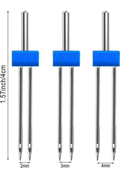 Canary Ikili Çift Nervür Iğnesi (2mm/90-3mm/90-4mm/90)