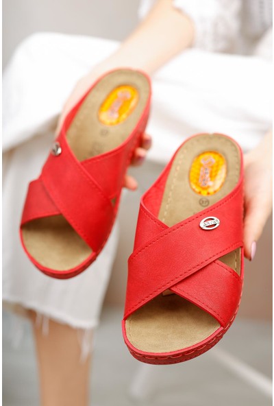 Aryan Kadın Çaprazterlik Günlük Rahat Taban Topukta Jel Destekli Aryan Kadın Çaprazterlik Günlük Rahat Taban Topukta Jel Destekli