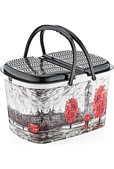 Asfar Piknik Sepeti Desenli 24,5 Lt