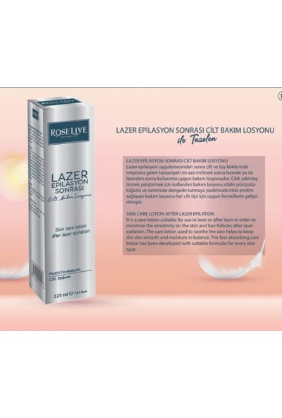 Roselive Lazer Epilasyon Sonrası Cilt Balım Losyonu 225 Ml