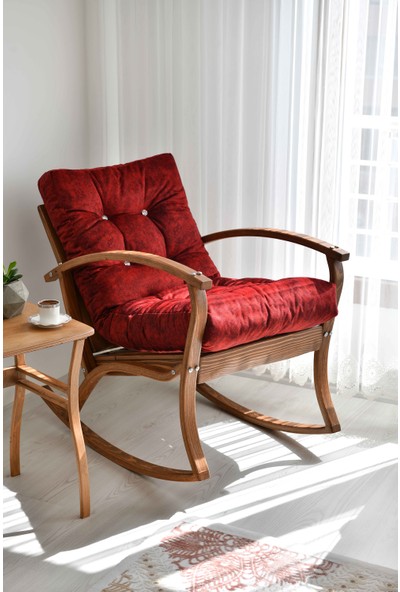 Evimart Home Ahşap Sallanan Koltuk - Berjer Evimart Home Ahşap Sallanan Koltuk - Berjer