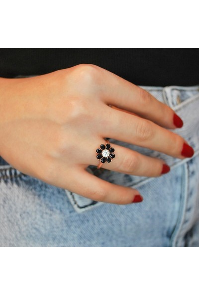 Medcezir Papatya Gümüş Şans Yüzüğü