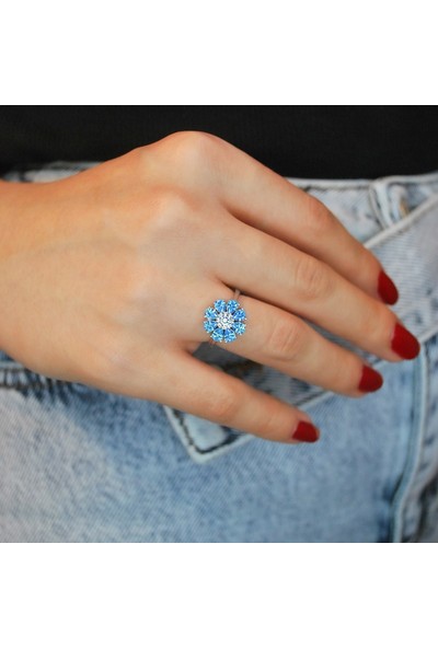 Medcezir Papatya Gümüş Şans Yüzüğü