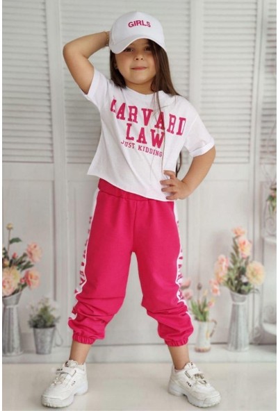 Riccotarz Kız Çocuk Sports Cap Pembe Eşofman Takım