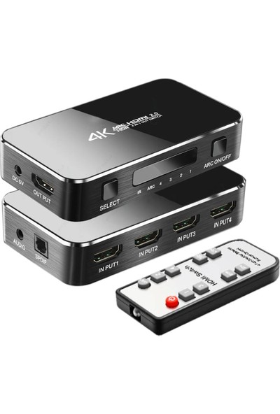 Techstorm TS4K0401A 4 Port 4K SPDIF Audio Çıkışlı Splitter