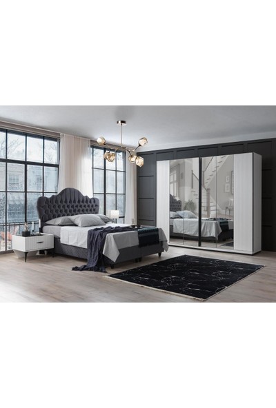 Sivasgözde Selvi Sürgülü Yatak Odası Takımı Yatak+Baza Tam Set Sivasgözde Selvi Sürgülü Yatak Odası Takımı Yatak+Baza Tam Set