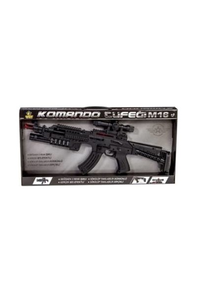 Erdem M16 Sökülebilir Komando Tüfeği Işıklı Sesli - EPS-01K