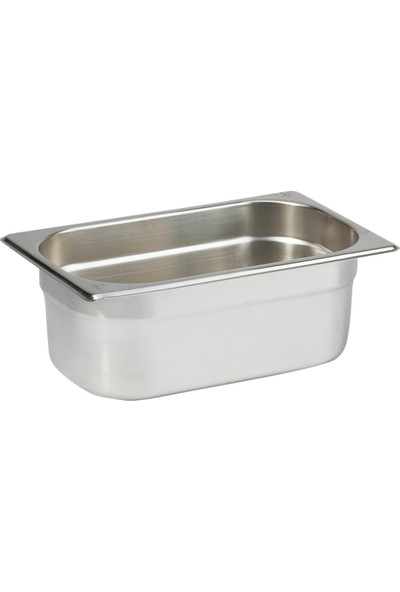 Natsan-Paslanmaz Çelik Gastronom Küvet Gn 1/4-100 (26,5 x 16,2 x 10 Cm)