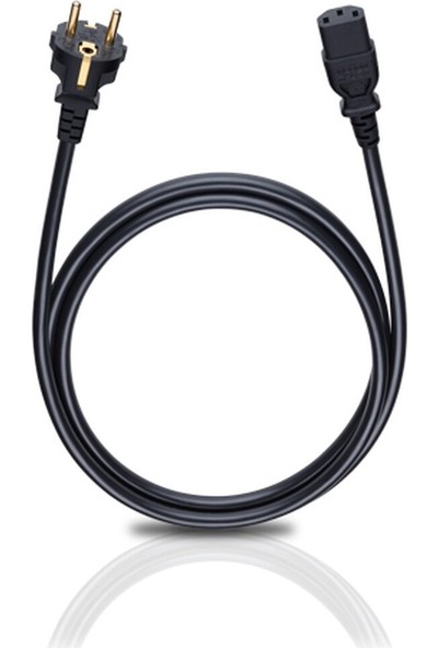 Oehlbach C 13 Powercord Siyah Güç Kablosu 1.5 mt