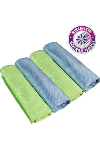 Linex Anabel Mikrofiber 4’lü Temizlik ve Cam Silme Bezi 40X40CM