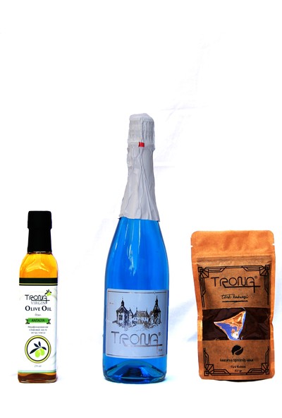 Trona Zeytinyağı,yaban Mersinli Alkolsüz Şampanya,türk Kahvesi 3'lü Set