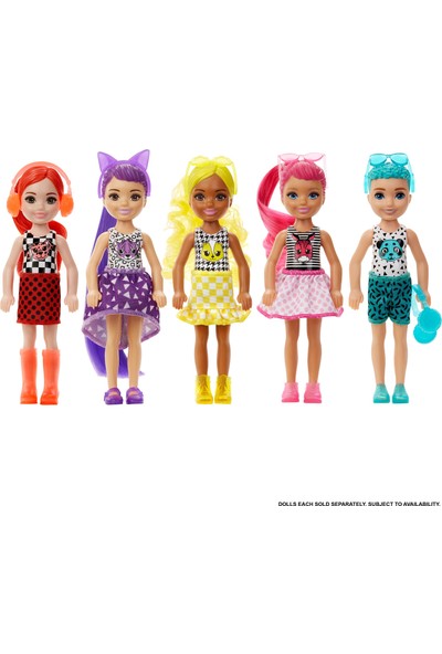 Barbie Color Reveal Renk Değiştiren Sürpriz Chelsea Renk Bloklu Bebek 6 Sürprizli Paket Gwc60 Barbie Color Reveal Renk Değiştiren Sürpriz Chelsea Renk Bloklu Bebek 6 Sürprizli Paket Gwc60