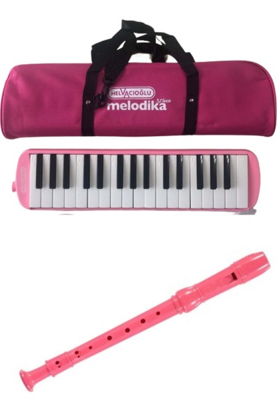 Helvacıoğlu Melodika Pembe 32 Tuşlu Melodika + 1 Adet Helvacıoğlu Pembe Flüt Helvacıoğlu Melodika Pembe 32 Tuşlu Melodika + 1 Adet Helvacıoğlu Pembe Flüt