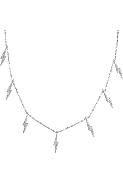 Gümüş Yıldırım Kolye