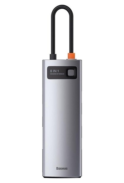 Baseus Metal Gleam Series 8in1 Type-C Hub Adaptör Çoklayıcı CAHUB-CV0G Baseus Metal Gleam Series 8in1 Type-C Hub Adaptör Çoklayıcı CAHUB-CV0G