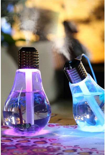 Dream Plus LED Işıklı Renkli Ampul Şekilli Hava Nemlendirici Buhar Makinası