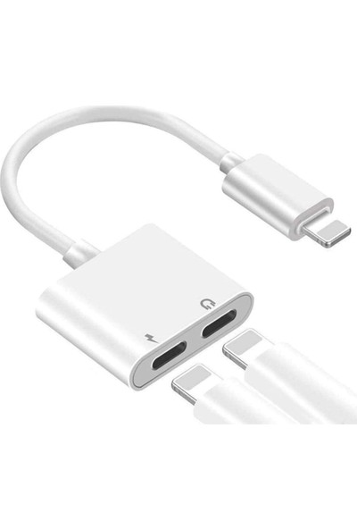 Giz Lightning 3.5mm Kulaklık Şarj Çevirici Dönüştürücü Çoklayıcı