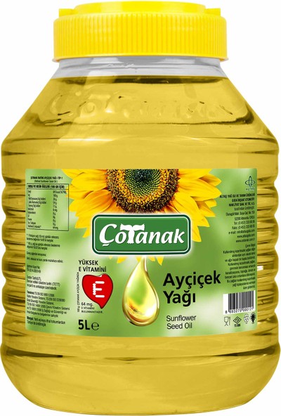 Çotanak Ayçiçek Yağı Ped 5lt Çotanak Ayçiçek Yağı Ped 5lt