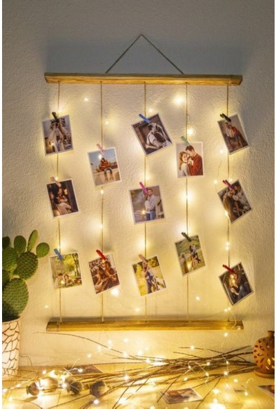 Çınaroğlu AVM Ipli Mandallı Işıklı Fotoğraf Askısı