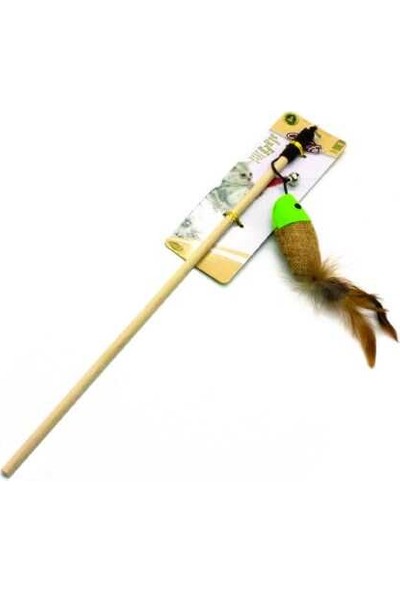 Catlife Naturel Balık Tüylü Kedi Oltası