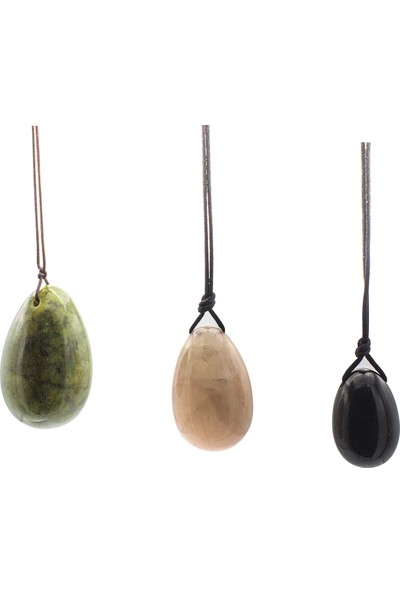 Lovely Bird 3 Farklı Enerji Taşları ile Yoni Egg (Yeşim-Kuvars-Obsidiyen)