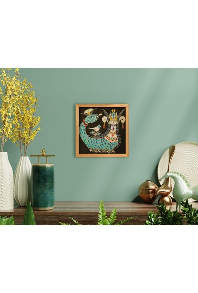 Bk Home Şahmeran El Yapımı Ahşap Çerçeveli Tablo-1