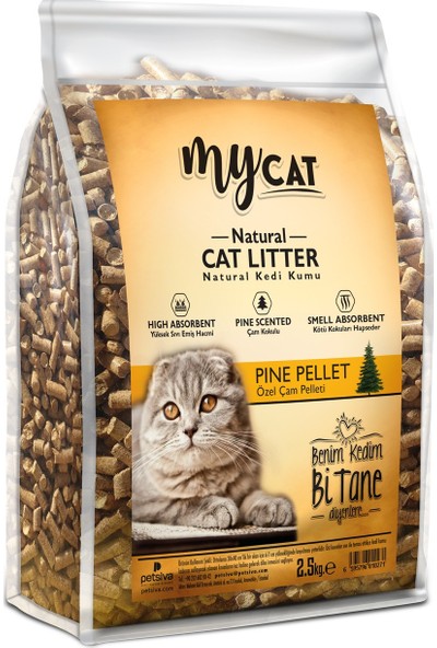 My Cat Topaklanan Çam Palleti Kedi Kumu 2 kg My Cat Topaklanan Çam Palleti Kedi Kumu 2 kg