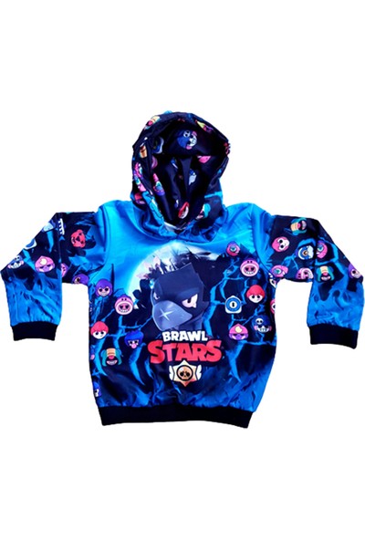 Brawl Stars Baskılı Kapüşonlü Sweatshirt