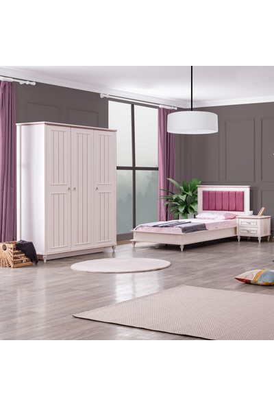 Setay Genç Odası Ezgi Genç Odası Takımı Karyola Dolap Komodin