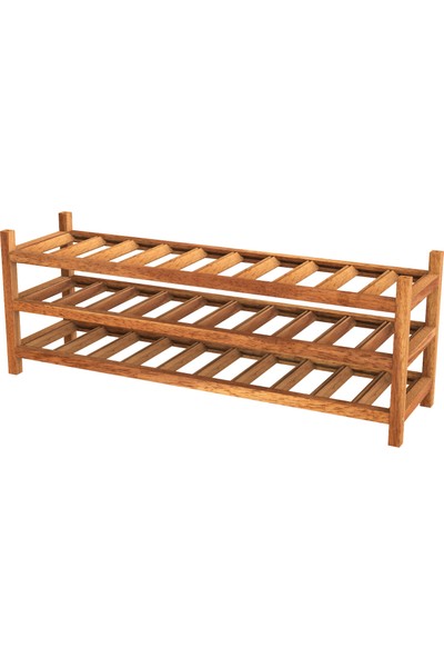 INTERBUILD REAL WOOD Interbuıld Masif Ağaç Şarap Rafı 3 Katlı , 30 Şişelik Renk;altın Teak INTERBUILD REAL WOOD Interbuıld Masif Ağaç Şarap Rafı 3 Katlı , 30 Şişelik Renk;altın Teak