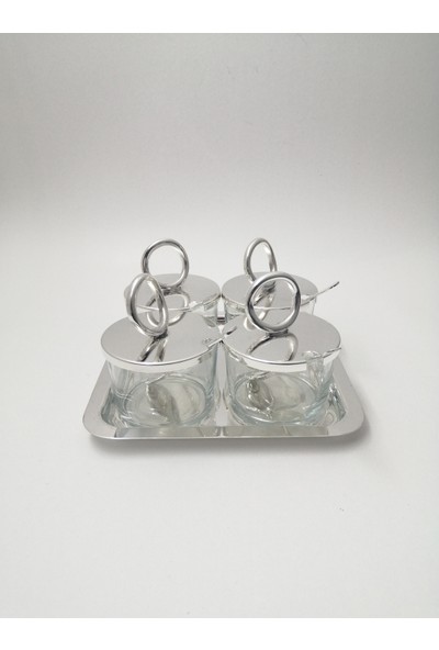 İpek Gümüş Kaplama Dörtlü Gümüş Kaplama Halka Tepeli Reçellik İpek Gümüş Kaplama Dörtlü Gümüş Kaplama Halka Tepeli Reçellik