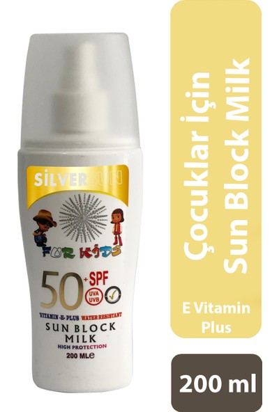 Silversun Yüksek Korumalı Çocuk Güneş Spreyi Spf 50+ 200 ml