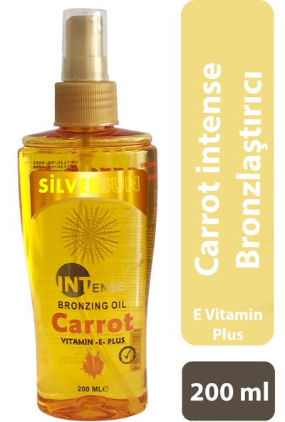 Silversun Carrot Bronzlaştırıcı Yağ Vitamin E Plus 200 ml
