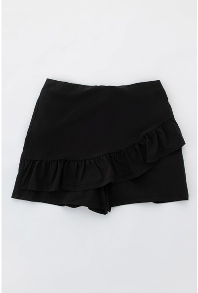 Penti Siyah Teen Frill Şort Penti Siyah Teen Frill Şort