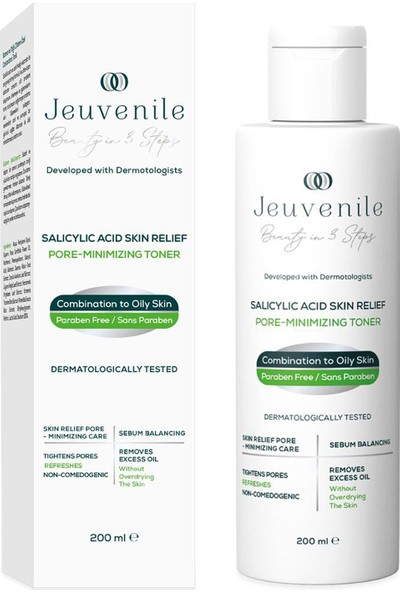 Jeuvenile Karma ve Yağlı Ciltlere Özel Gözenek Sıkılaştırıcı, Siyah Nokta Giderici Canlandırıcı Tonik 200 ml Jeuvenile Karma ve Yağlı Ciltlere Özel Gözenek Sıkılaştırıcı, Siyah Nokta Giderici Canlandırıcı Tonik 200 ml