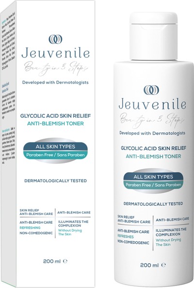Jeuvenile Lekeli Ciltlere Özel Glikolik Asit Içerikli Leke Karşıtı & Aydınlatıcı Tonik 200 ml Jeuvenile Lekeli Ciltlere Özel Glikolik Asit Içerikli Leke Karşıtı & Aydınlatıcı Tonik 200 ml