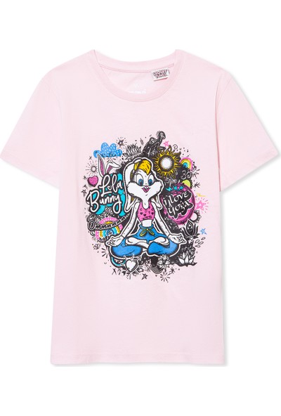 Mavi Çocuk Looney Tunes Baskılı Pembe Tişört 6631530740