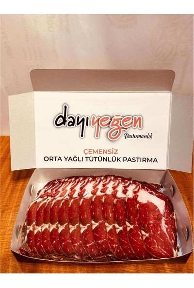 Dayı Yeğen Çemensiz Orta Yağlı Tütünlük Pastırma 250 Gr- Doğal Dayı Yeğen Çemensiz Orta Yağlı Tütünlük Pastırma 250 Gr- Doğal