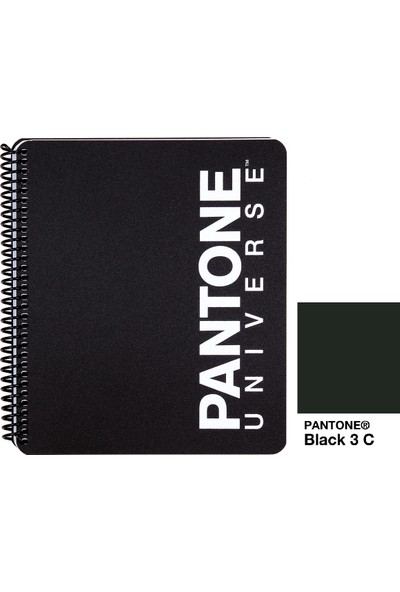 Pantone Pp Kapak Large Boy Çizgili Defter Siyah 93007-7