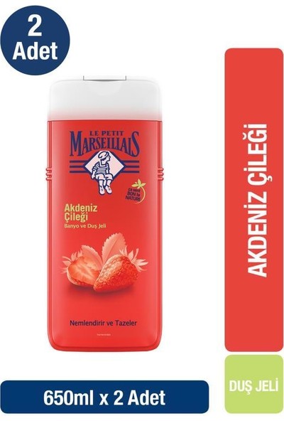 Le Petit Marseillais Duş Jeli Akdeniz Çileği 650 ml x 2