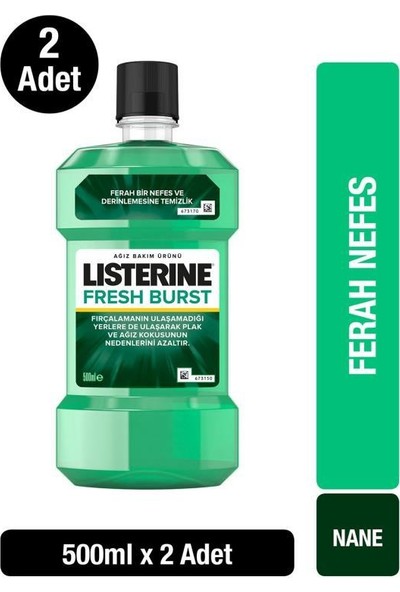 Listerine Fresh Burst Ağız Çalkalama Suyu 500 ml 2 Adet